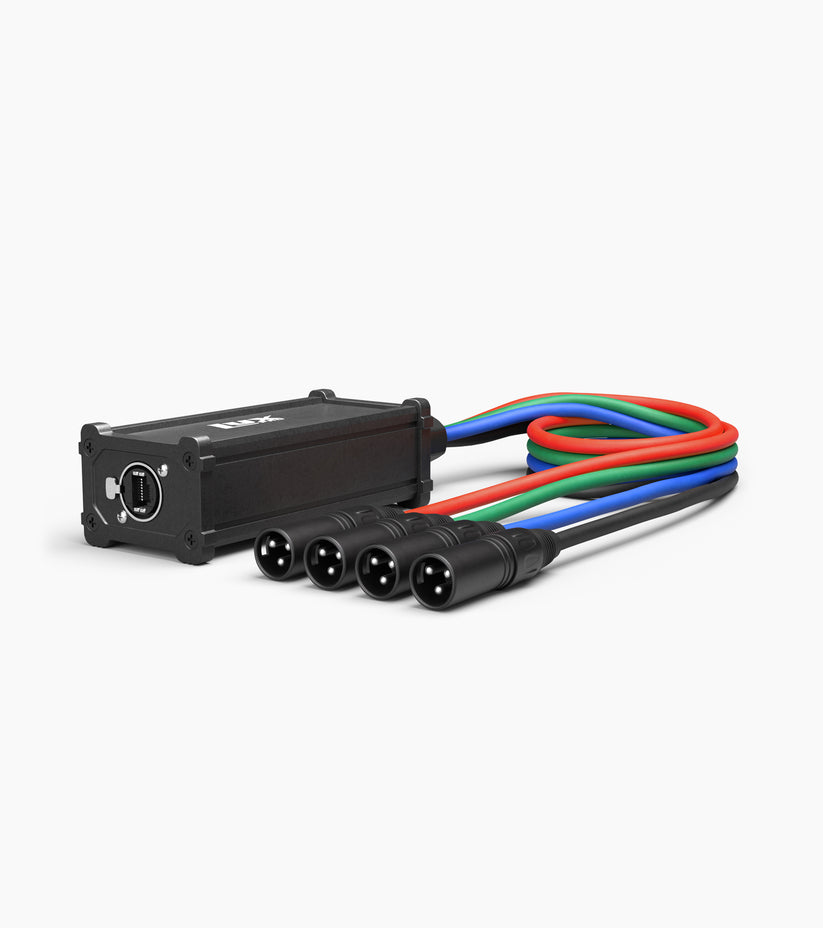 4-Channel Male XLR to Female CAT6 Stage Snakes by LyxPro