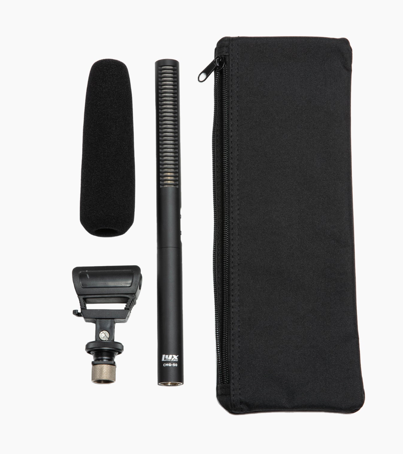 Shotgun Microphone with Shock Mount and Windscreen by LyxPro