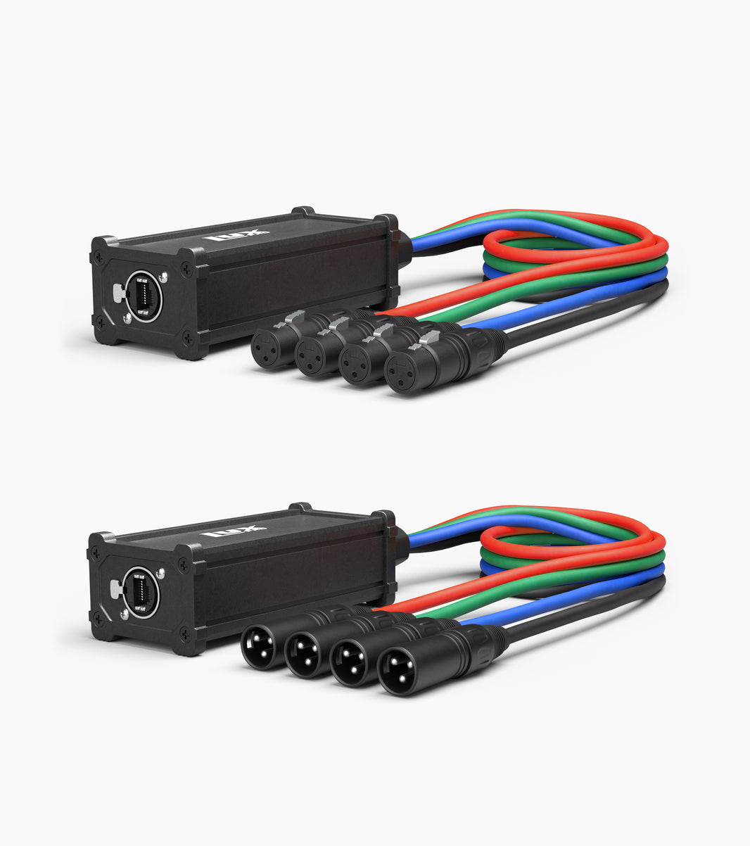 LyxPro 4-Channel XLR to Cat6 Network Cable Breakouts with Male & Femal